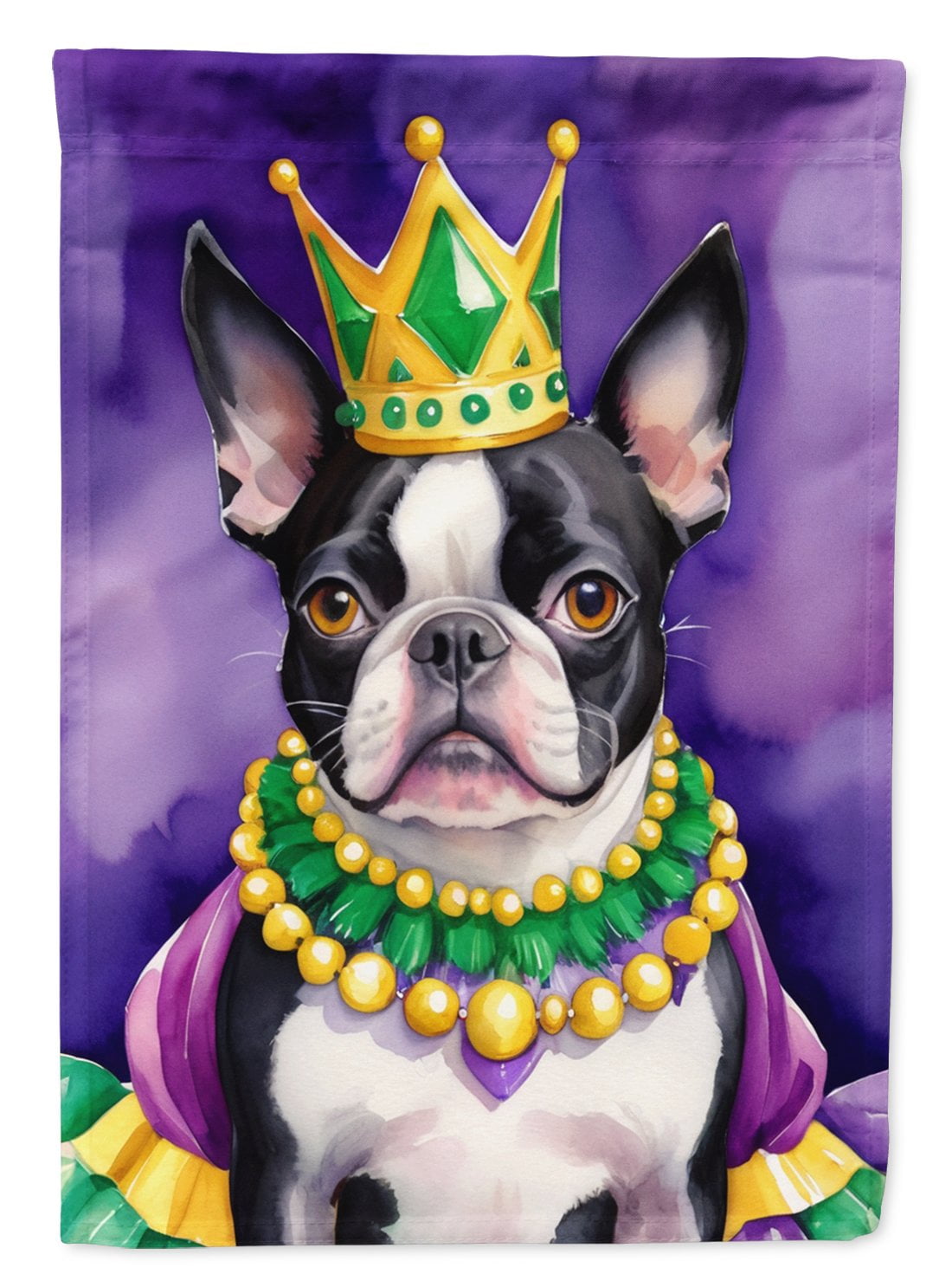Boston Terrier King of Mardi Gras House Flag - Walmart.com