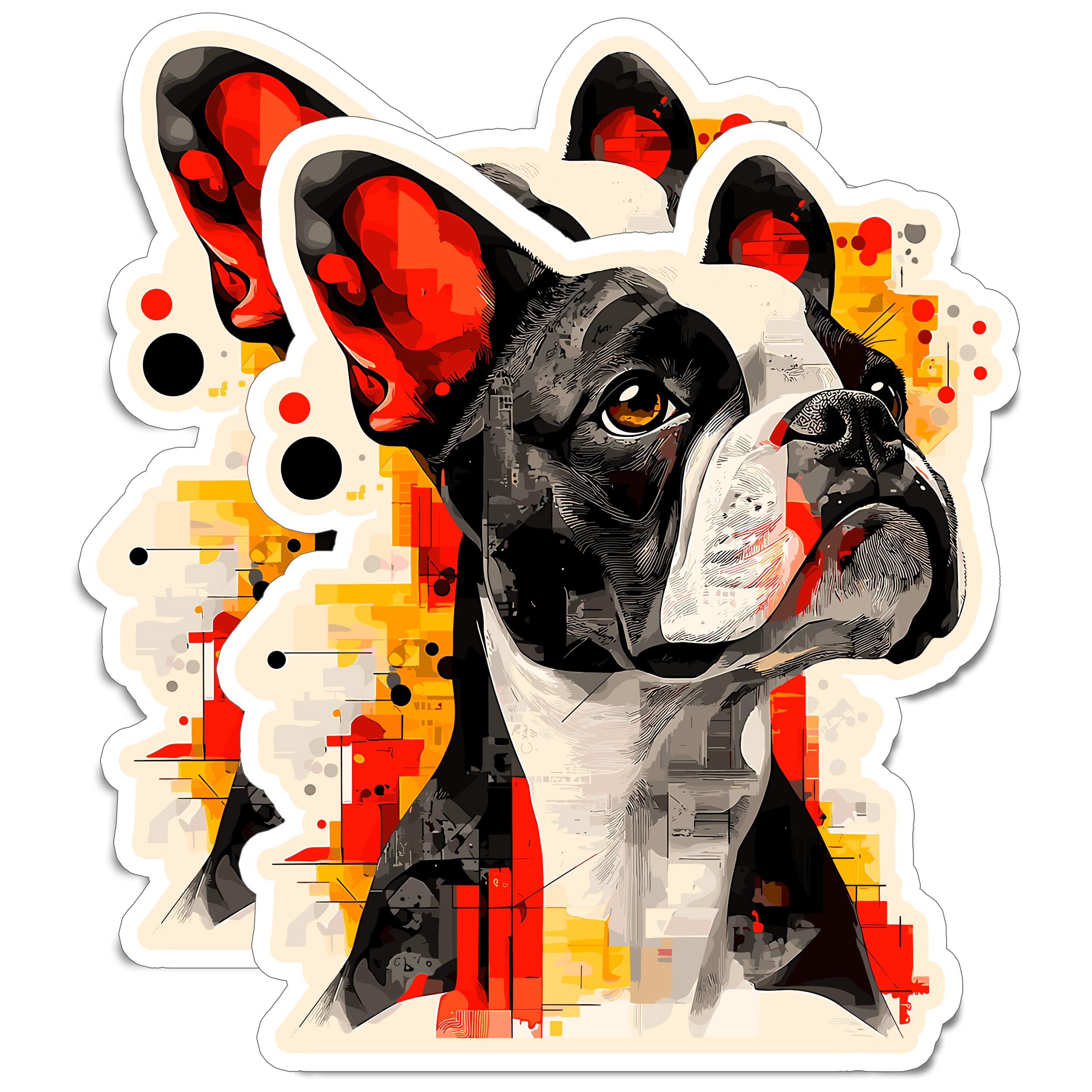 Boston Terrier Magnet 2 Pack 4 Inch - Fun Dog Refrigerator Magnets for ...