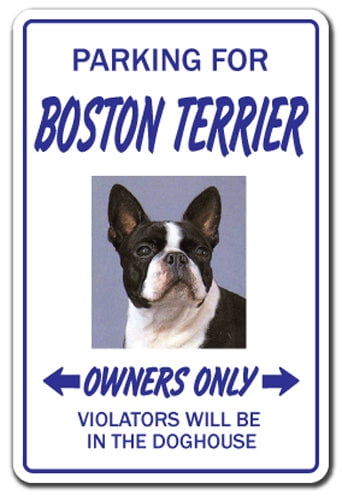 Boston Terrier Novelty Sign | Indoor/Outdoor | Funny Home Décor for ...
