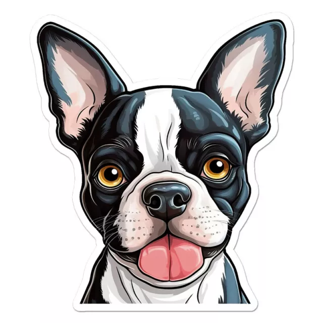 Boston Terrier Sticker Indoor Outdoor Phone Decal Water Bottle Stickers ...