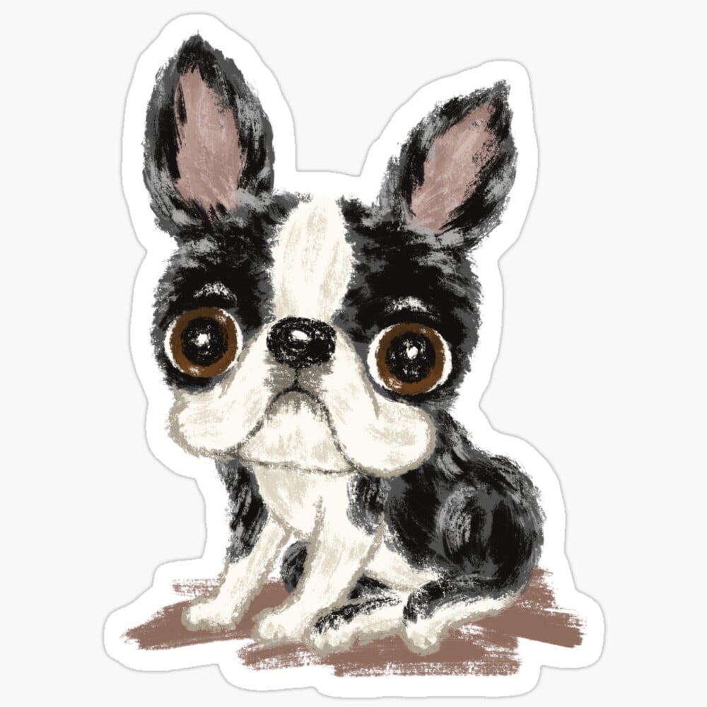 Boston Terrier Sticker Phone Decal Water Bottle Stickers Car Decals ...
