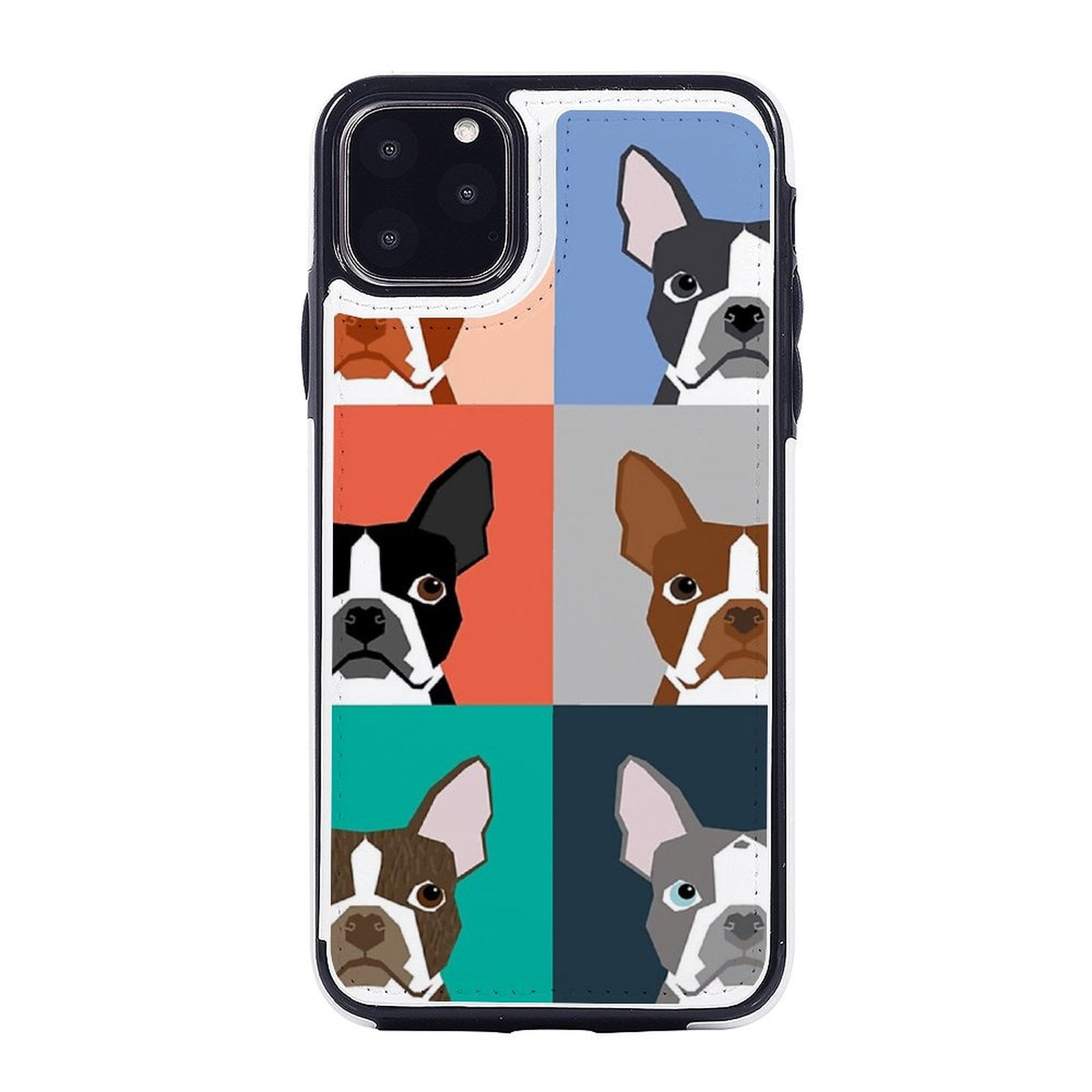 Boston Terriers Tile Pattern Repeat Cute Dogs Leather Wallet Case for ...