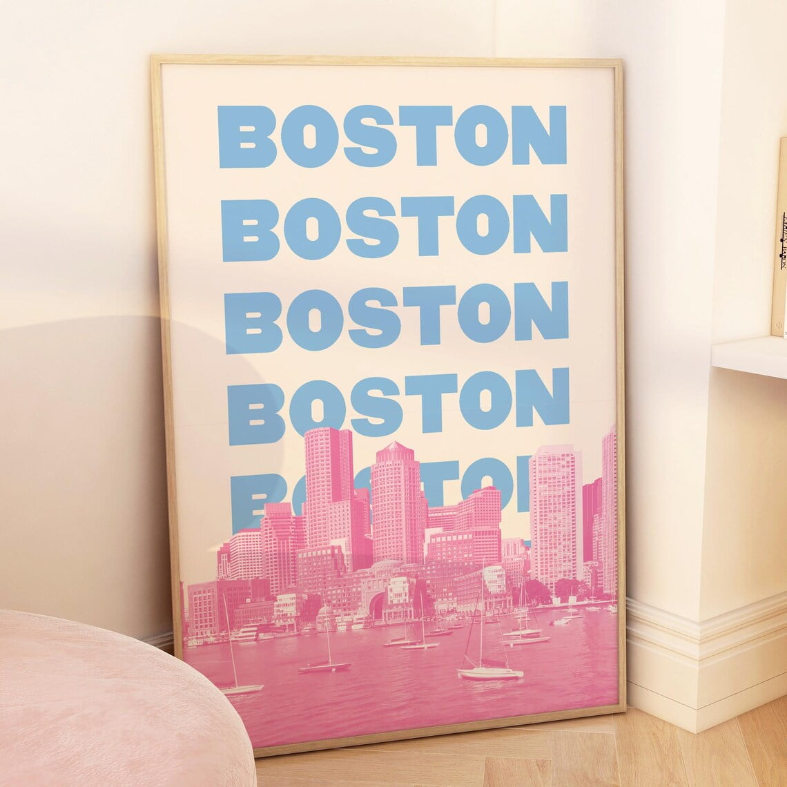 Boston Travel Print, Art, Boston Massachusetts Print, Cute Trendy Wall ...