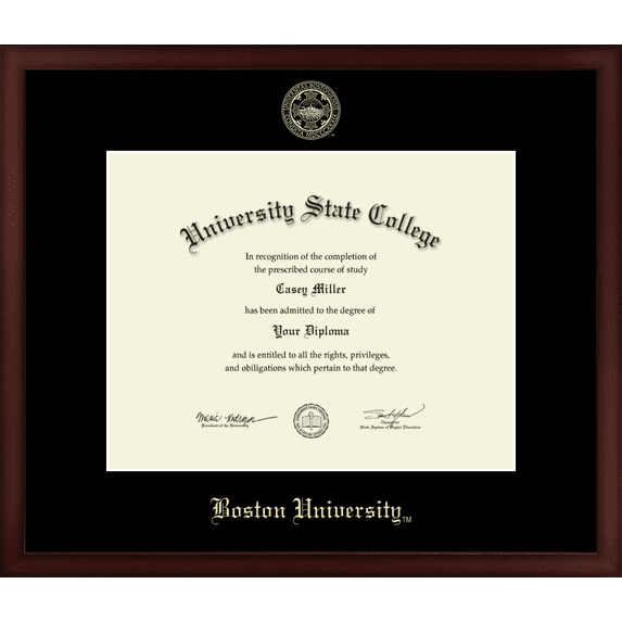Boston University Diploma Frame, Document Size 14" x 11" - Walmart.com