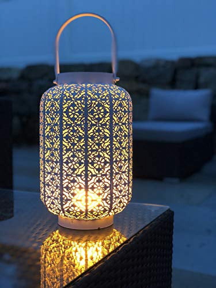 Boston Warehouse Torchier Indoor/Outdoor Metal Lantern with LED ...