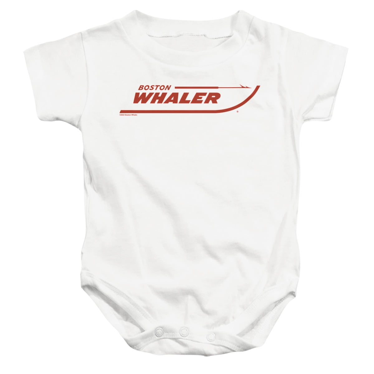 Boston Whaler Red Logo Unisex Infant Snap Suit for Baby, White, Medium ...