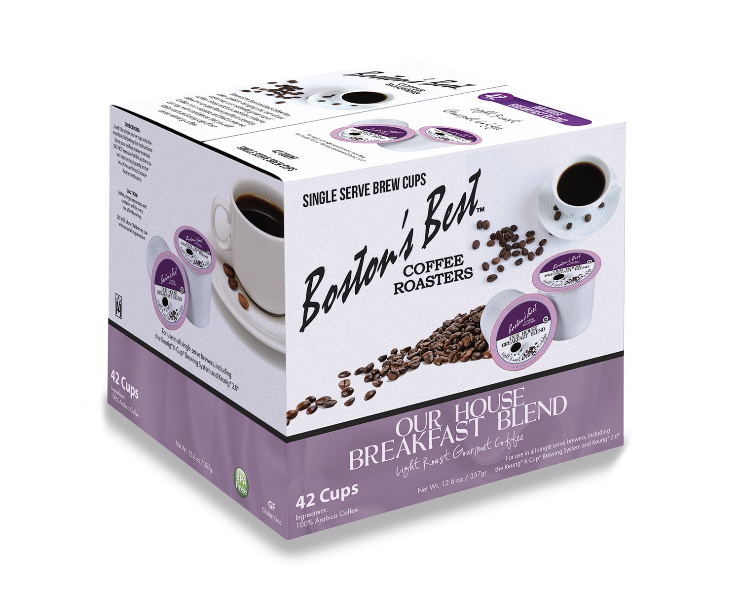 Boston's Best Breakfast Blend Coffee, Single Serve Cups, 42 ct ...