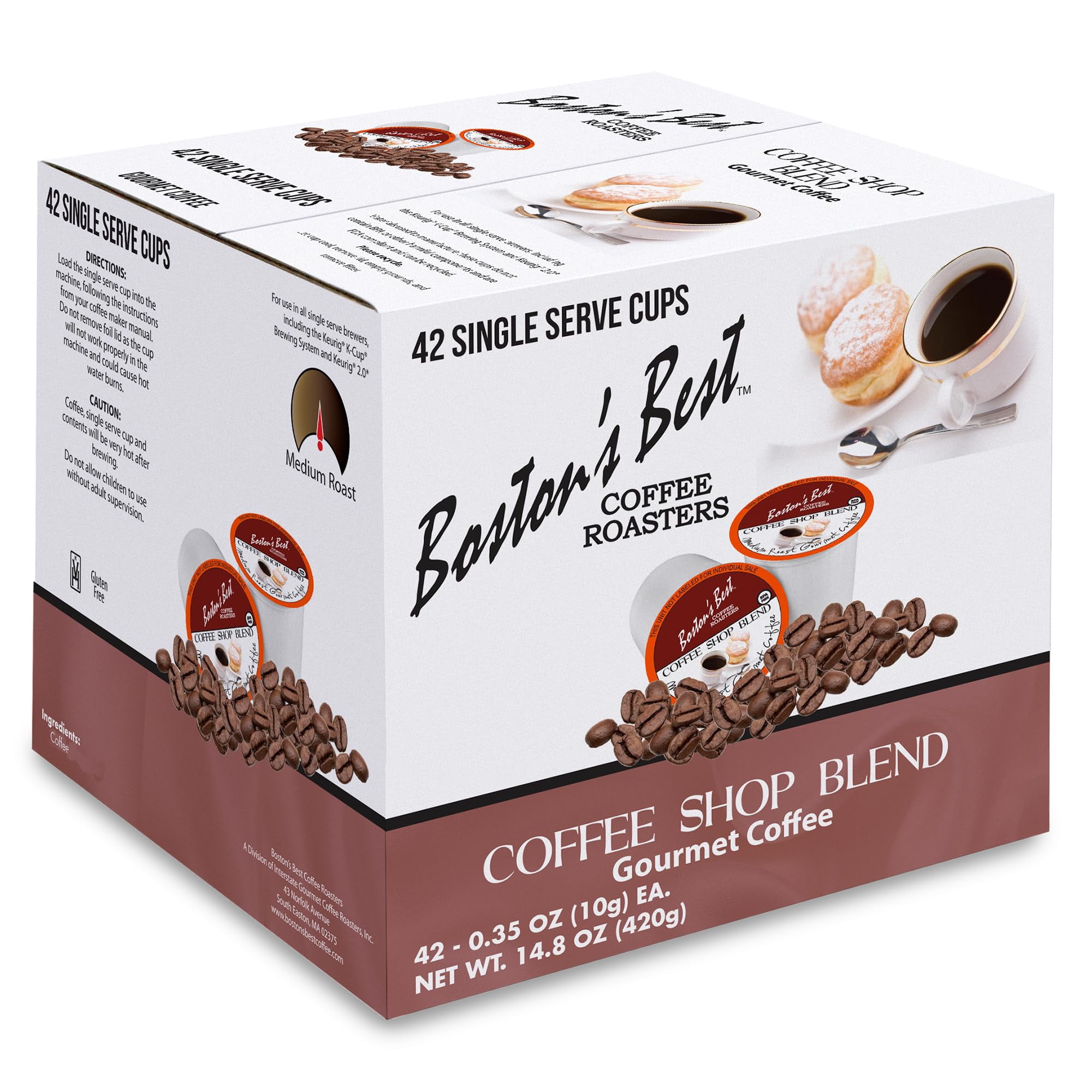 Bostonâ€™s Best Gourmet Coffee â€“ Coffee Shop Blend â€“ Medium Roast ...