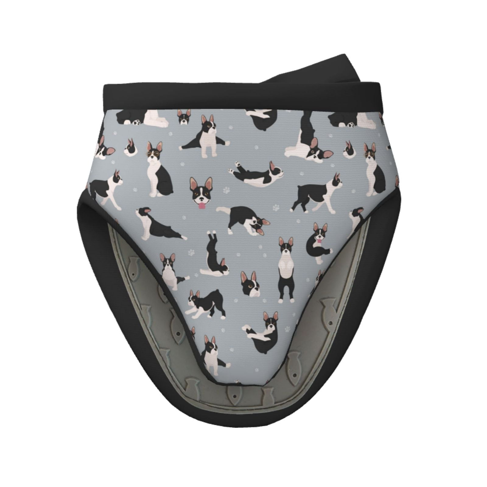Boston terrier yoga poses cute Oven Mitts Heat Resistant - Soft Lining ...