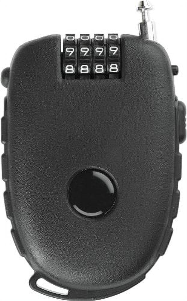 Bosvision Cable Lock, 4-digit Combination with 3 Feet Retractable Cable ...