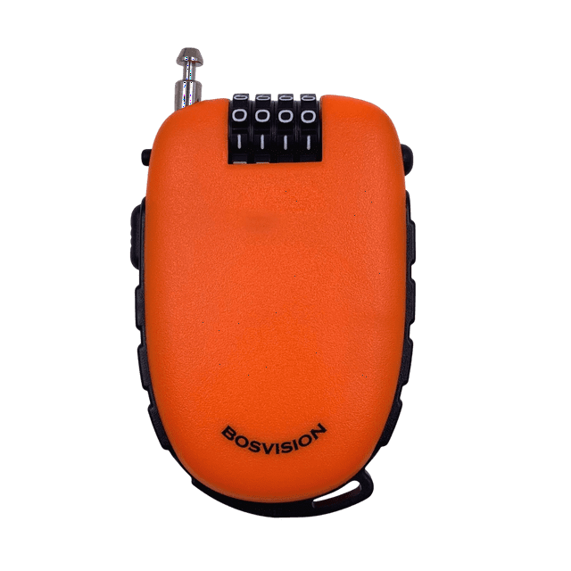 Bosvision Cable Lock, 4-digit Combination with 3 Feet Retractable Cable ...
