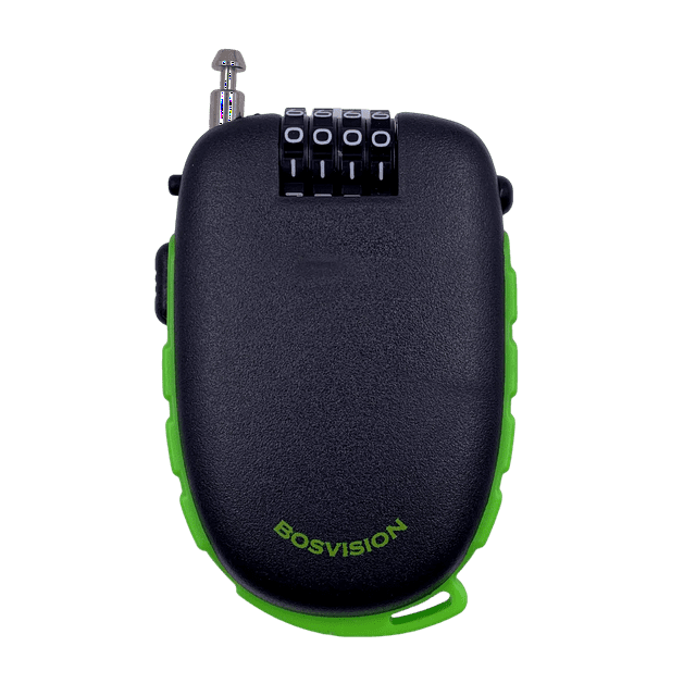Bosvision Cable Lock, 4-digit Combination with 3 Feet Retractable Cable ...