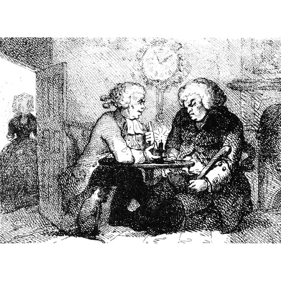 Boswell & Johnson. Nthomas Rowlandson'S Satirical Etching Of Scottish ...