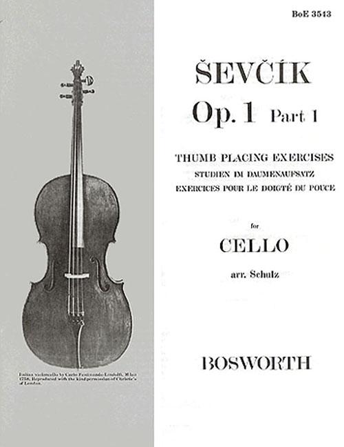 Sevcik for Cello - Op. 1, Part 1: Thumb Placing Exercises (Paperback ...