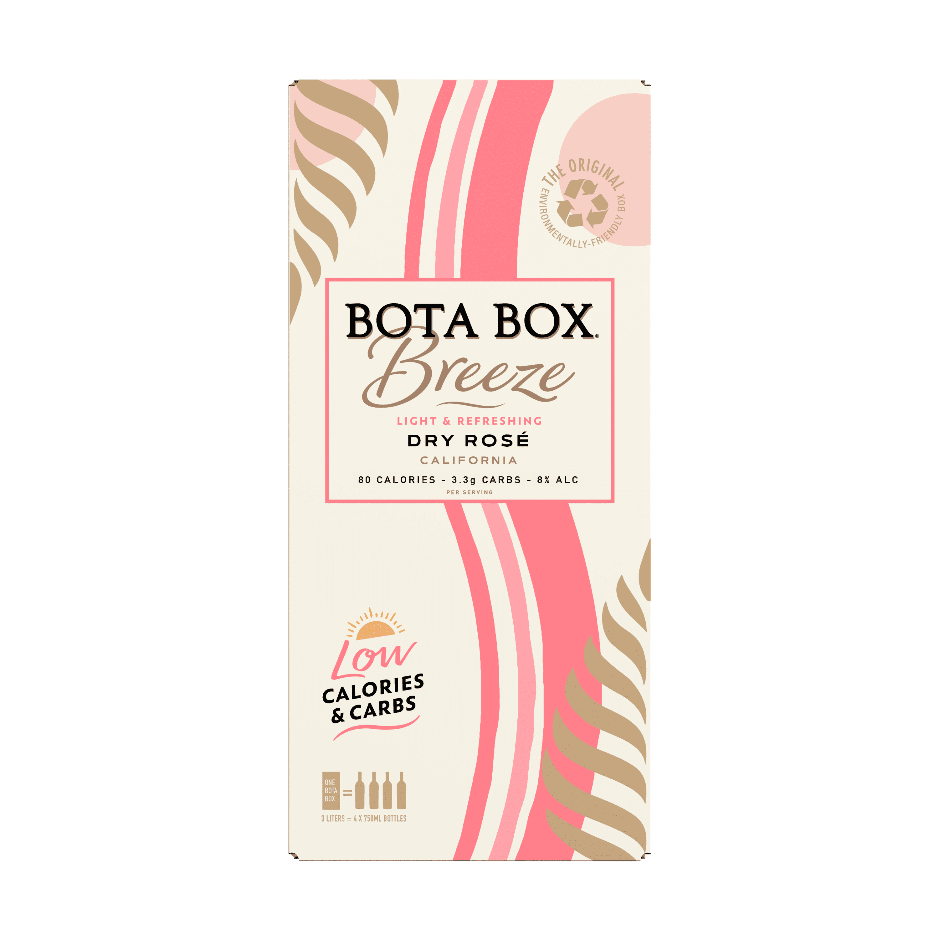 Bota Box Breeze Dry Rosé Wine, 3 L (4 750ml Bottles), 8% ABV - Walmart.com