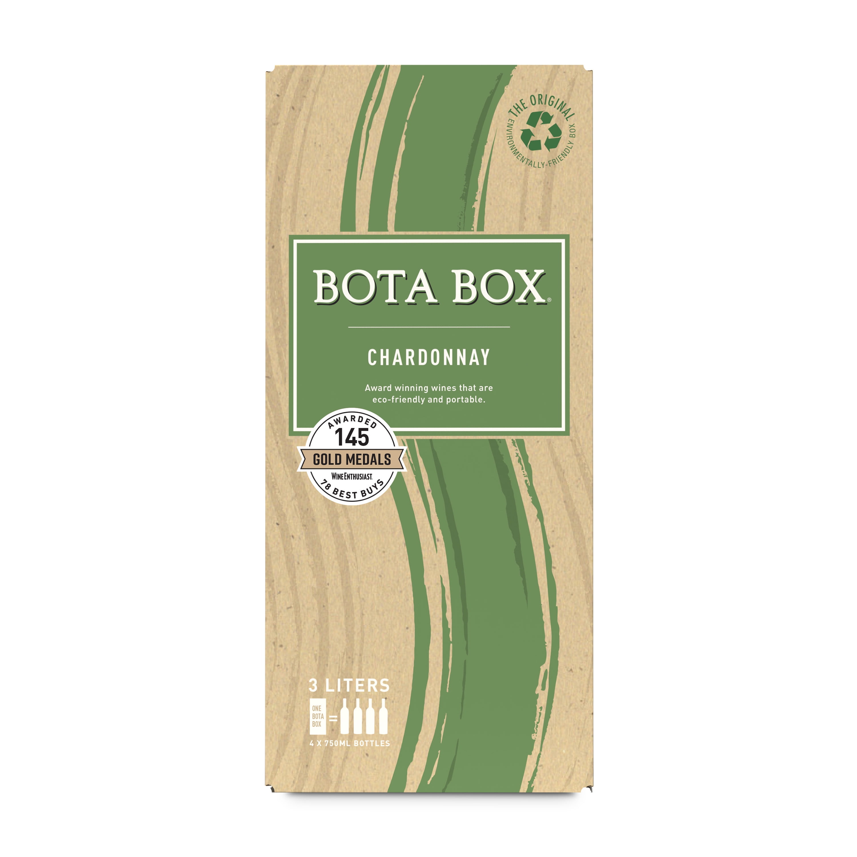Bota Box Chardonnay White Wine, 3L (4 x 750ml bottles), ABV 13% ...