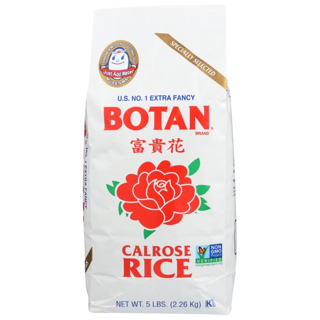 Botan Calrose Rice, Medium Grain, also known as sticky rice, non-GMO ...