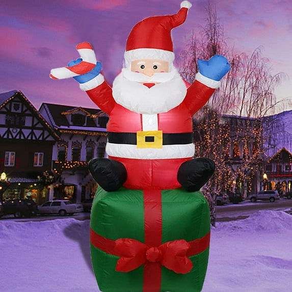 BotaniNest 6 FT Christmas Inflatable Decorations Santa Sitting On With ...