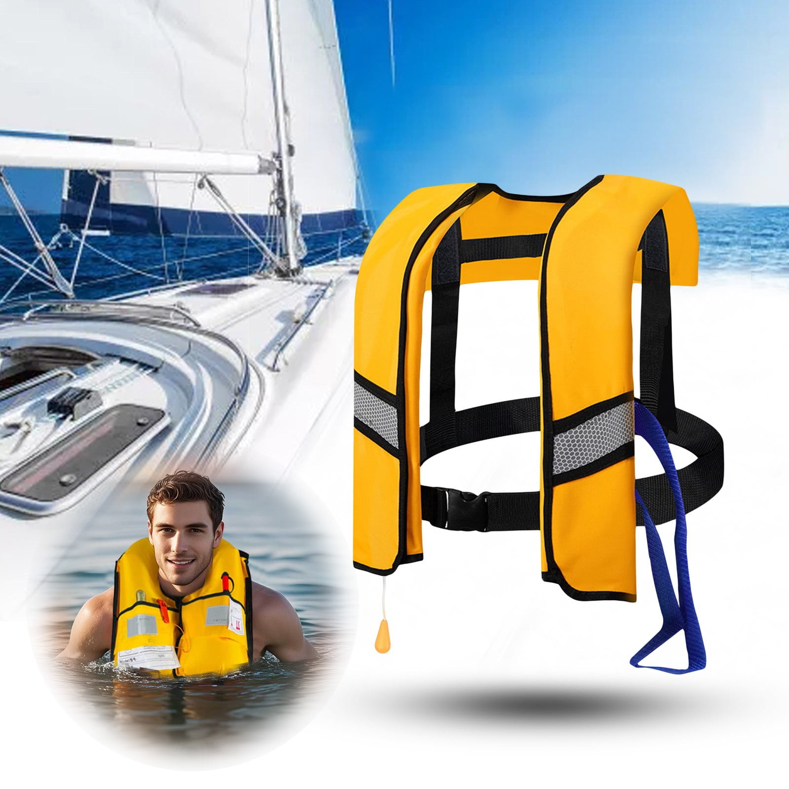 BotaniNest Automatic Inflatable Life Jacket For Water Gear For In Water ...