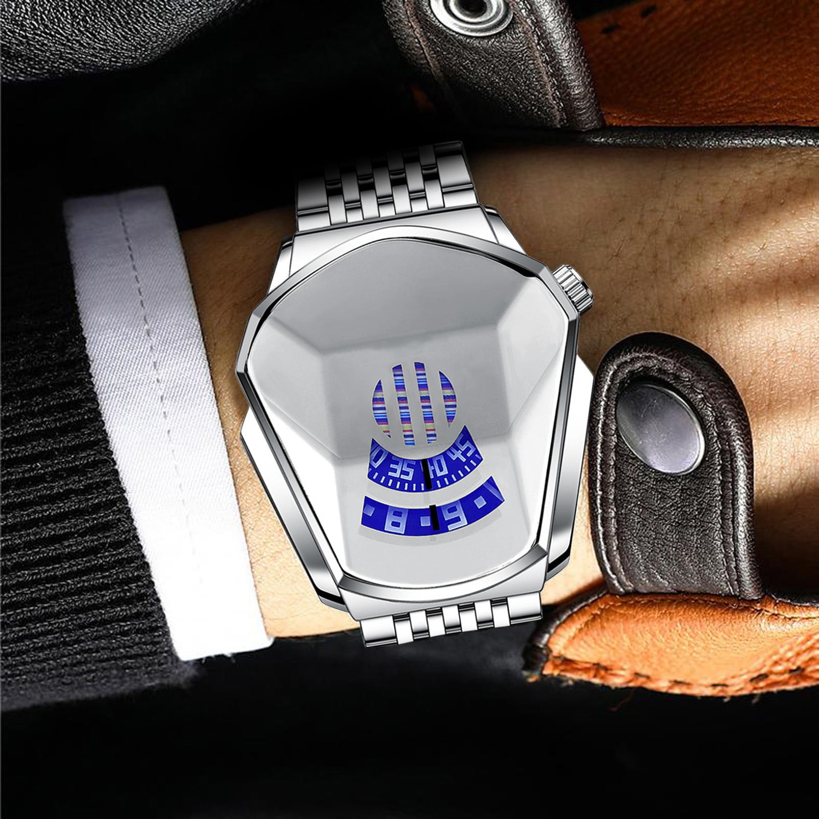 BotaniNest Creative Fashion Blue LED Binary Digital Timepieces For Men ...