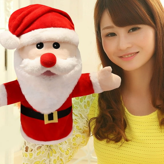 BotaniNest Cute Santa Finger Puppet Soft Christmas Hand Puppet Suitable ...