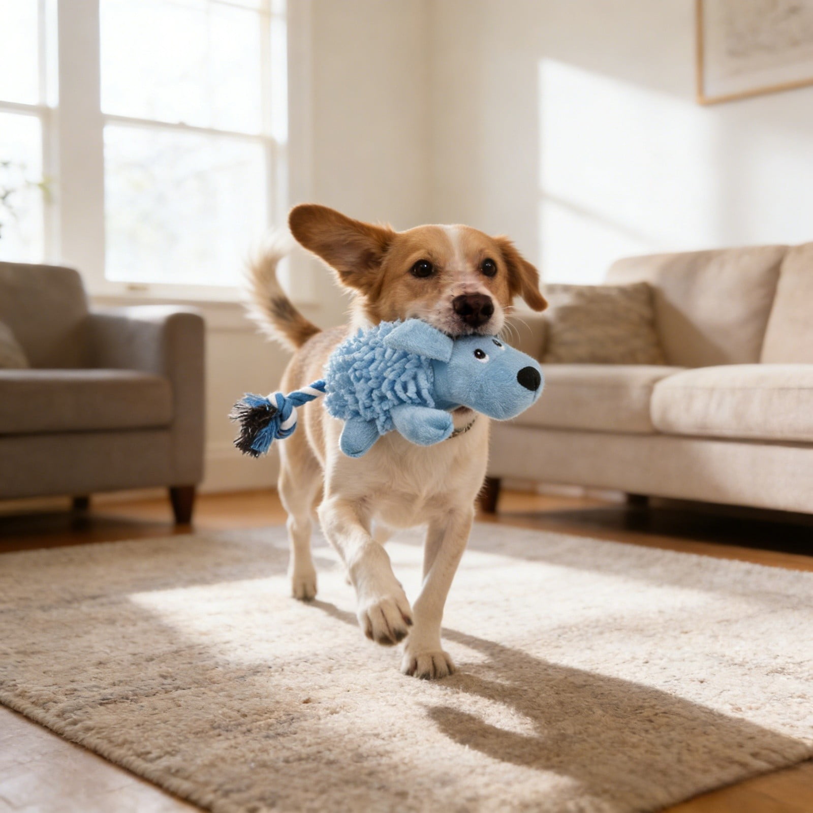 BotaniNest Dog Squeak Toys,Mop Head Plush Dogs Chew Toy Bundle for ...