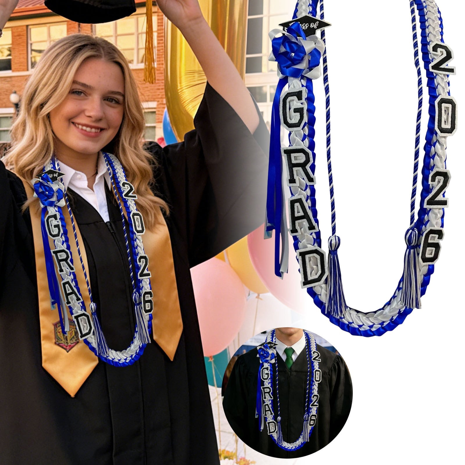 BotaniNest Double Layer Graduation Ribbon Ribbon Belt Honorary Rope ...
