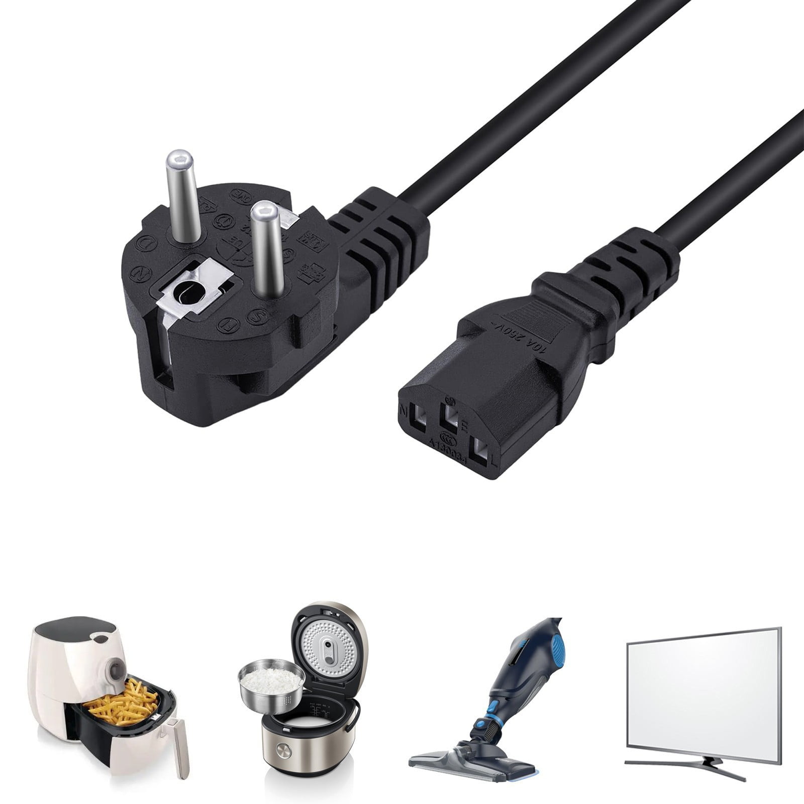 BotaniNest European Standard Power Cord Europlug With Two Round Pins ...