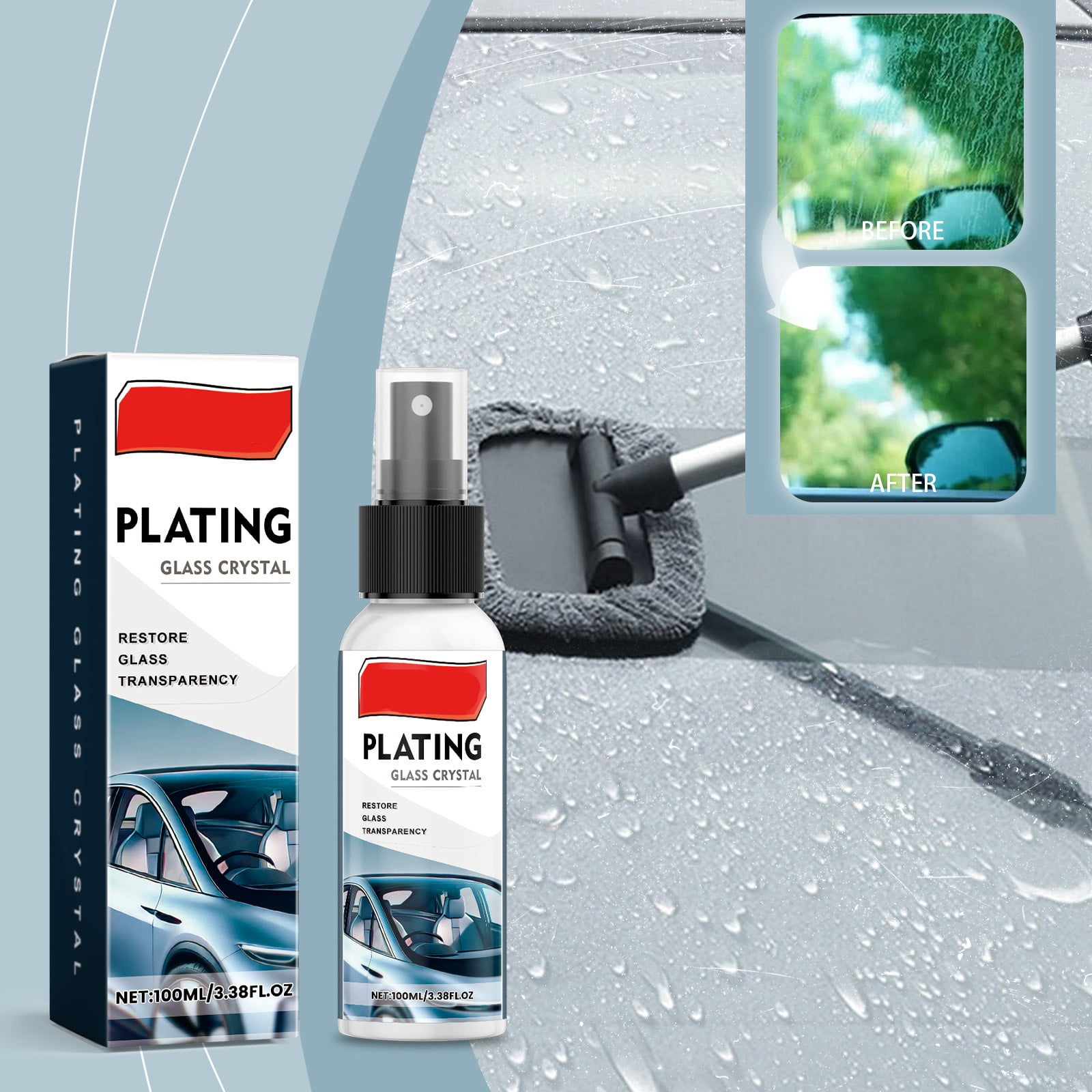 BotaniNest Glass Remover 100ML Fouling Water Mark Windshield Coating ...