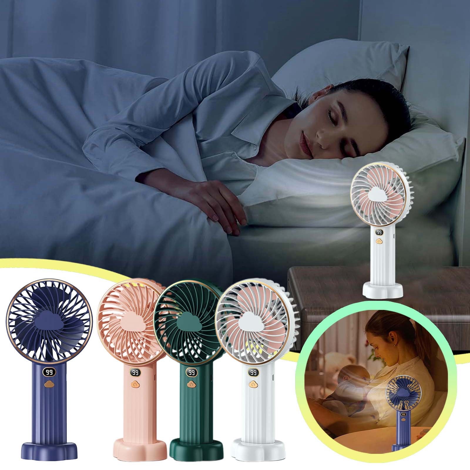BotaniNest Handheld Fan High Wind Portable Mini Fan Low Noise Portable ...