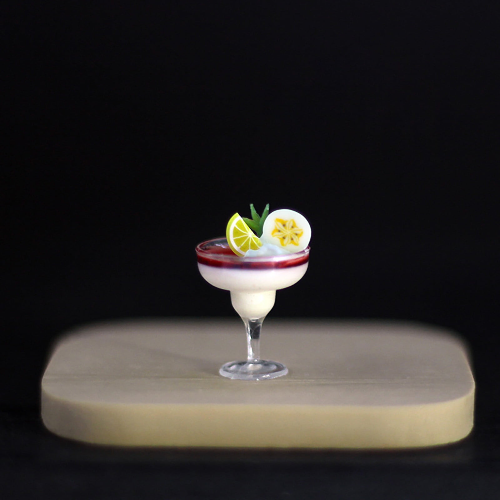 BotaniNest Mini Simulation Goblet Yogurt Resin Model Toy Dollhouse ...