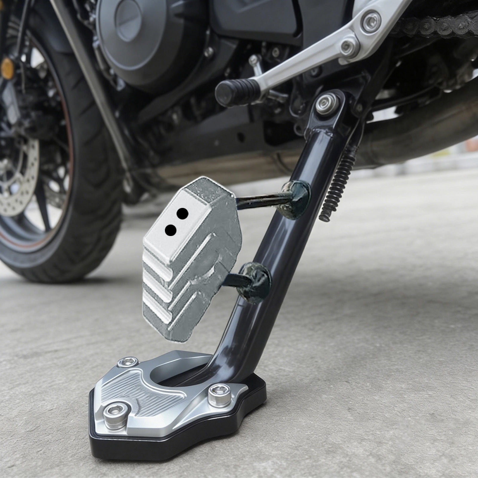 BotaniNest Motorcycle Kickstand Pad Tipping On Soft Ground Motorcycle ...