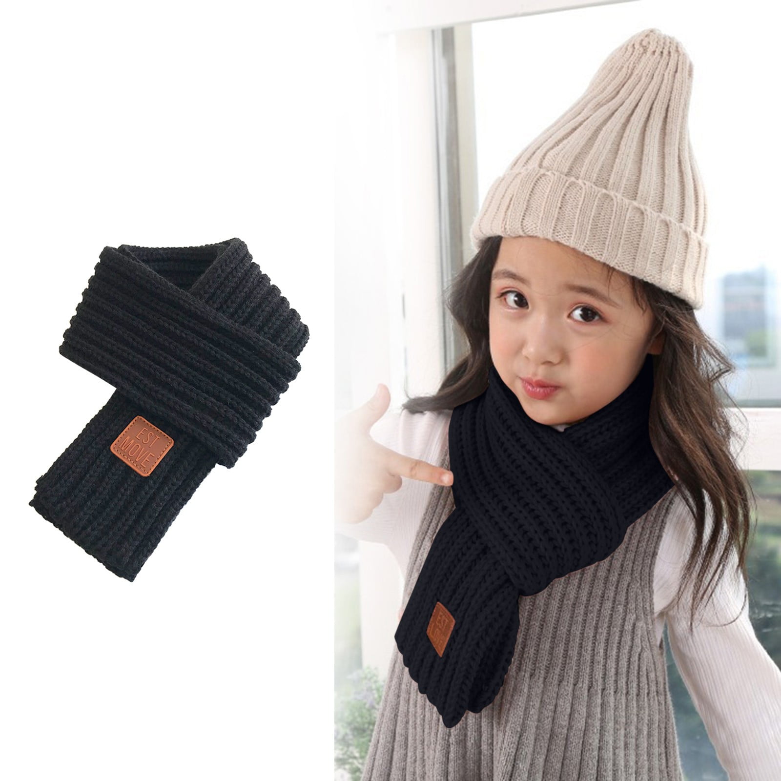 BotaniNest Small Scarf Knitted Scarf Autumn And Winter Simple Trend Of ...