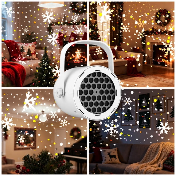 BotaniNest Snowflake LED Projection Light Mini Adjustable LED Snowflake ...