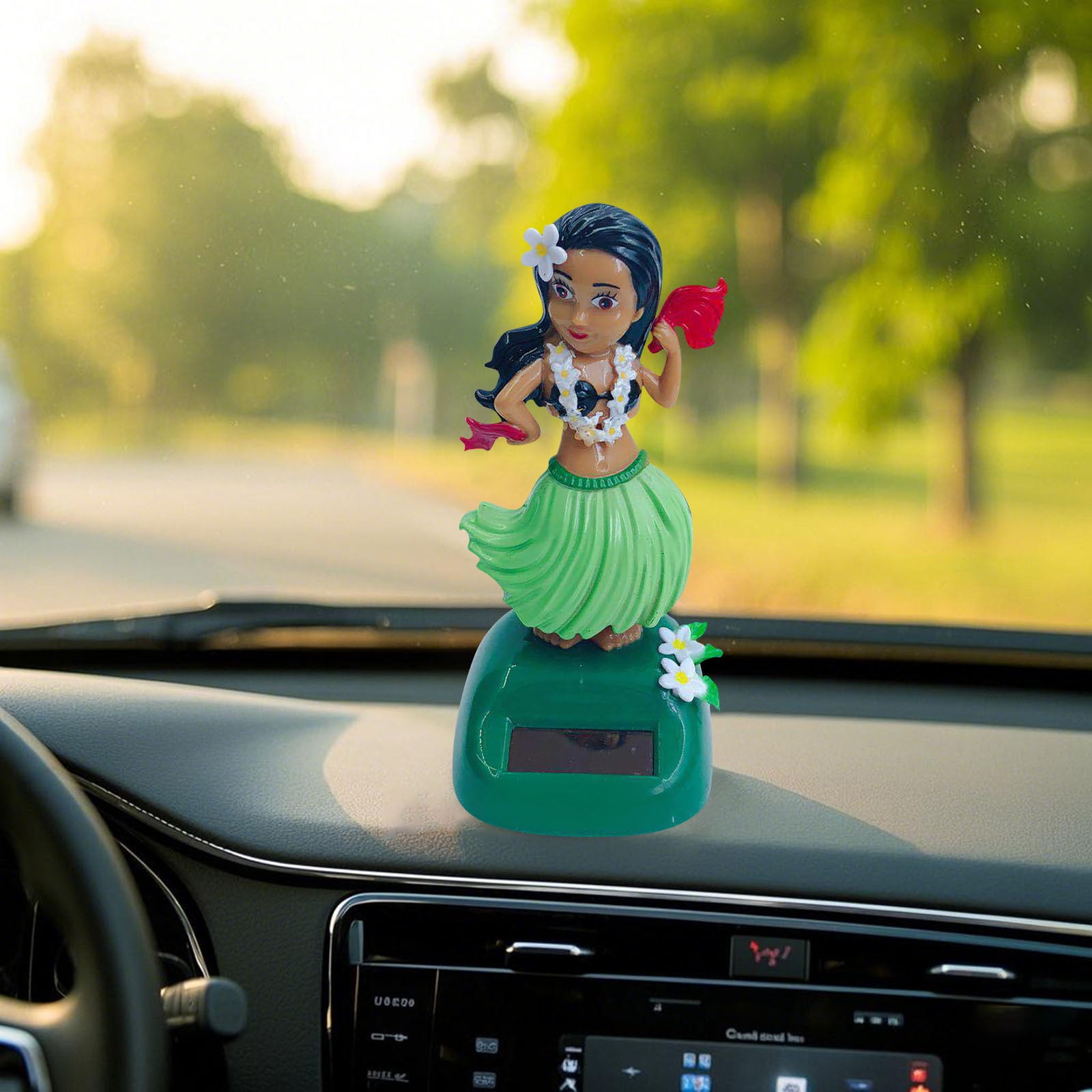 BotaniNest Solar Powered Dancer Sways Girl Shakes Her Head Doll Car ...