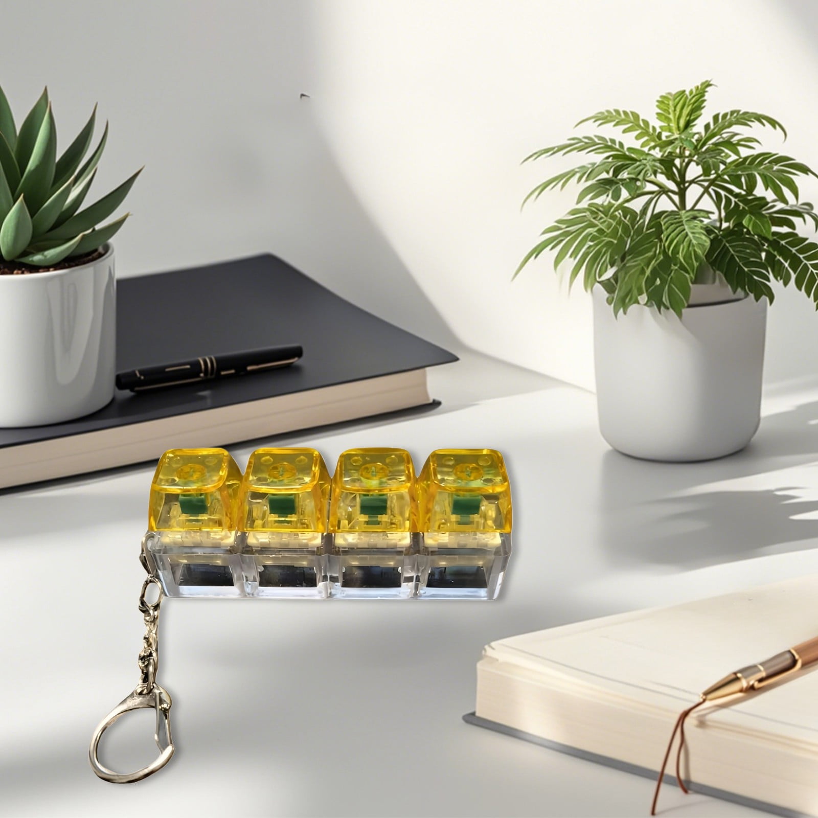 BotaniNest The Stress Relieving Mechanical Keyboard Keychain Keyboard ...