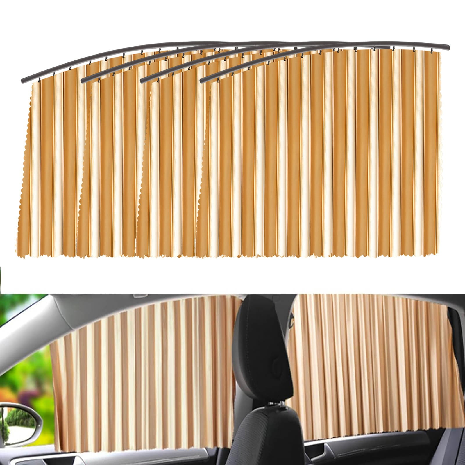 BotaniNest Universal Car Sun Shade Curtain Set Car Window Sun Shade ...