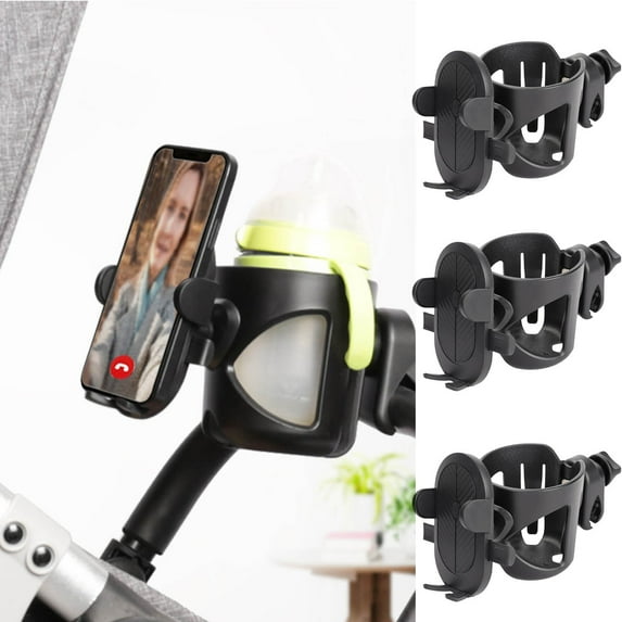 BotaniNest Universal Cup Holder With Phone Holder Mount 2 In 1 Stroller Cup Holder Large ...