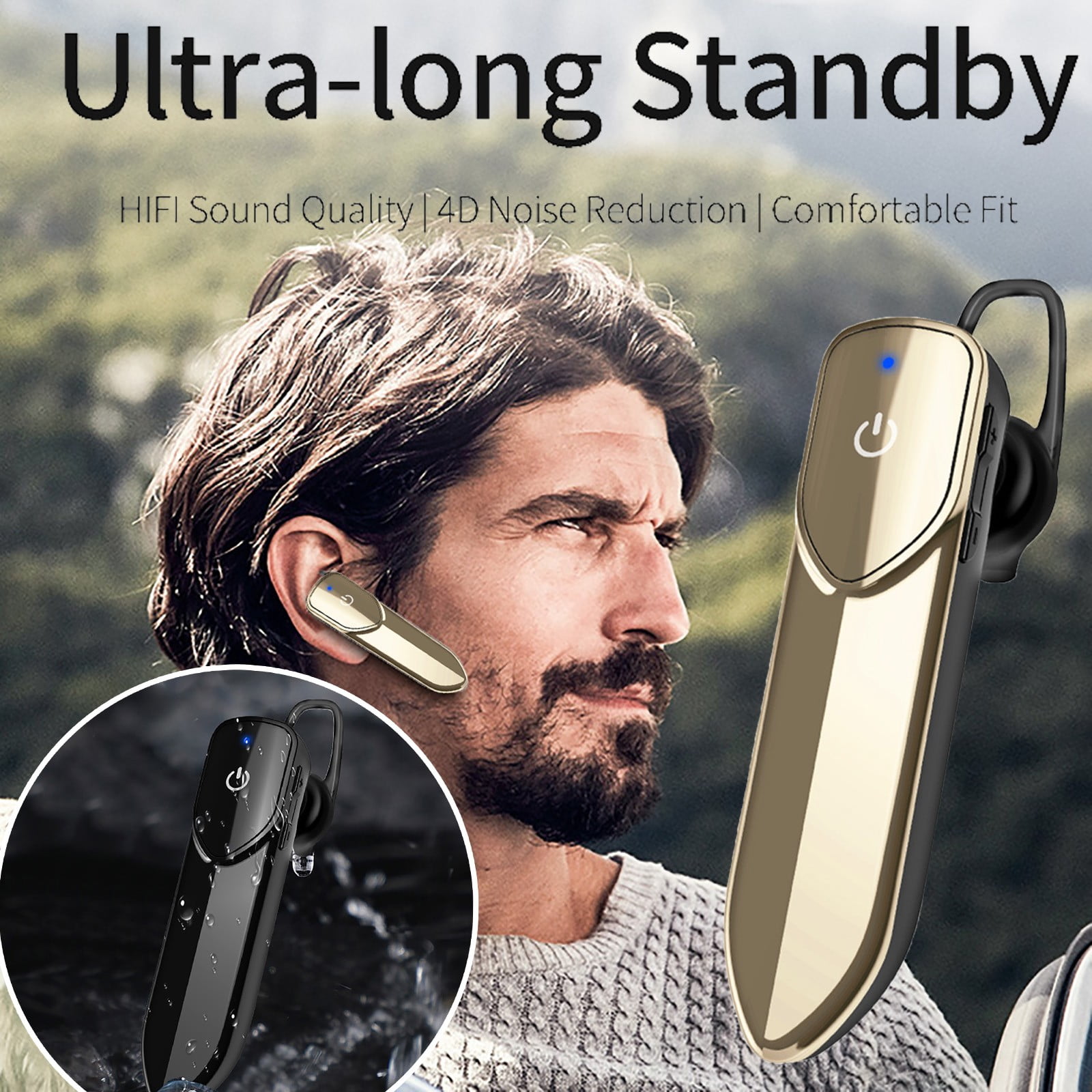BotaniNest V19 Single Ear Stereo In-ear Long Standby In-ear Business ...