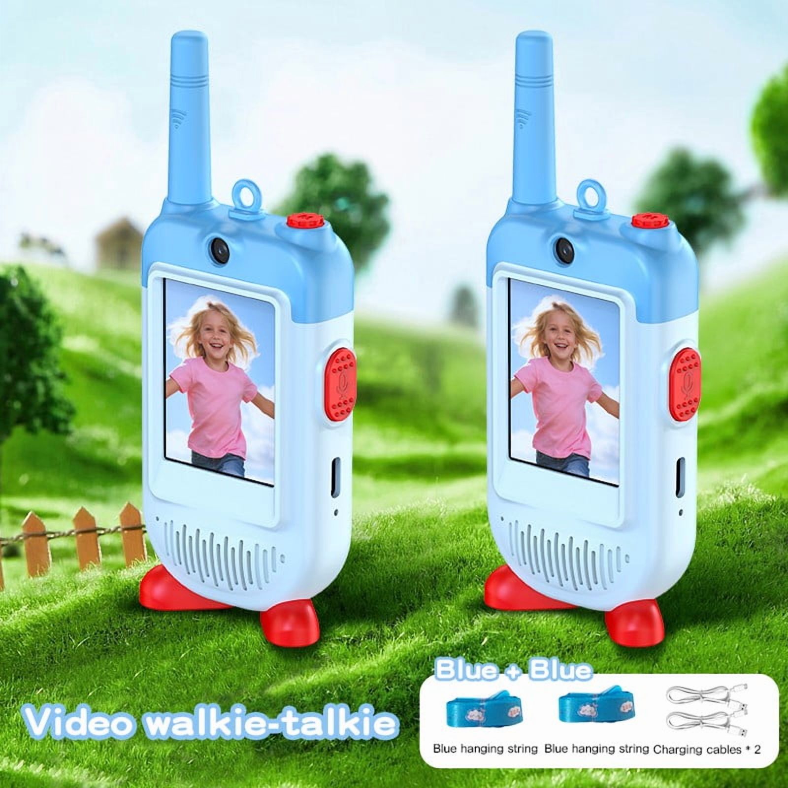 BotaniNest Video Walkie Talkies for Kids, Handheld 2 Pack Rechargeable ...