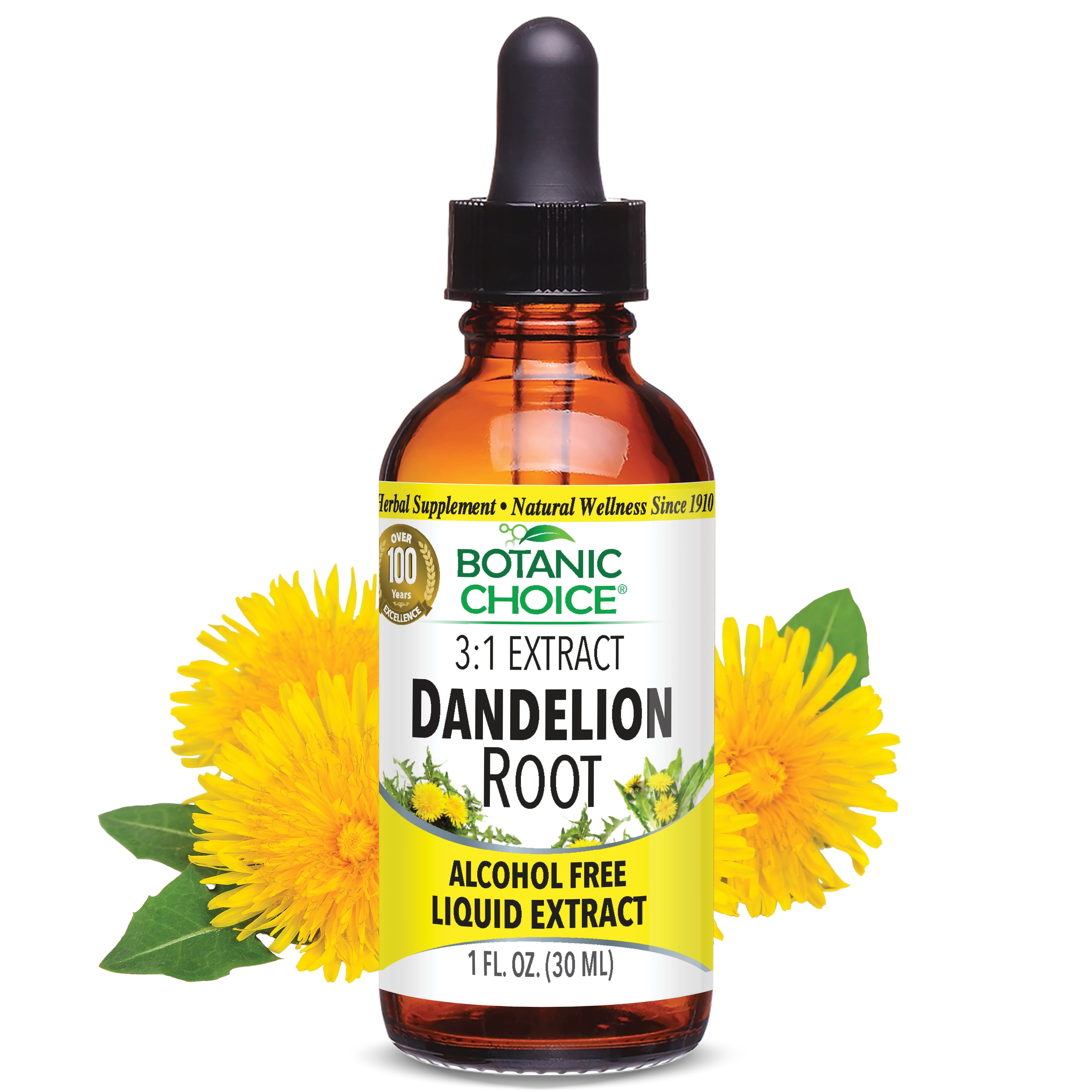 Botanic Choice Dandelion Root Liquid Extract Supplement Drops, Dietary ...