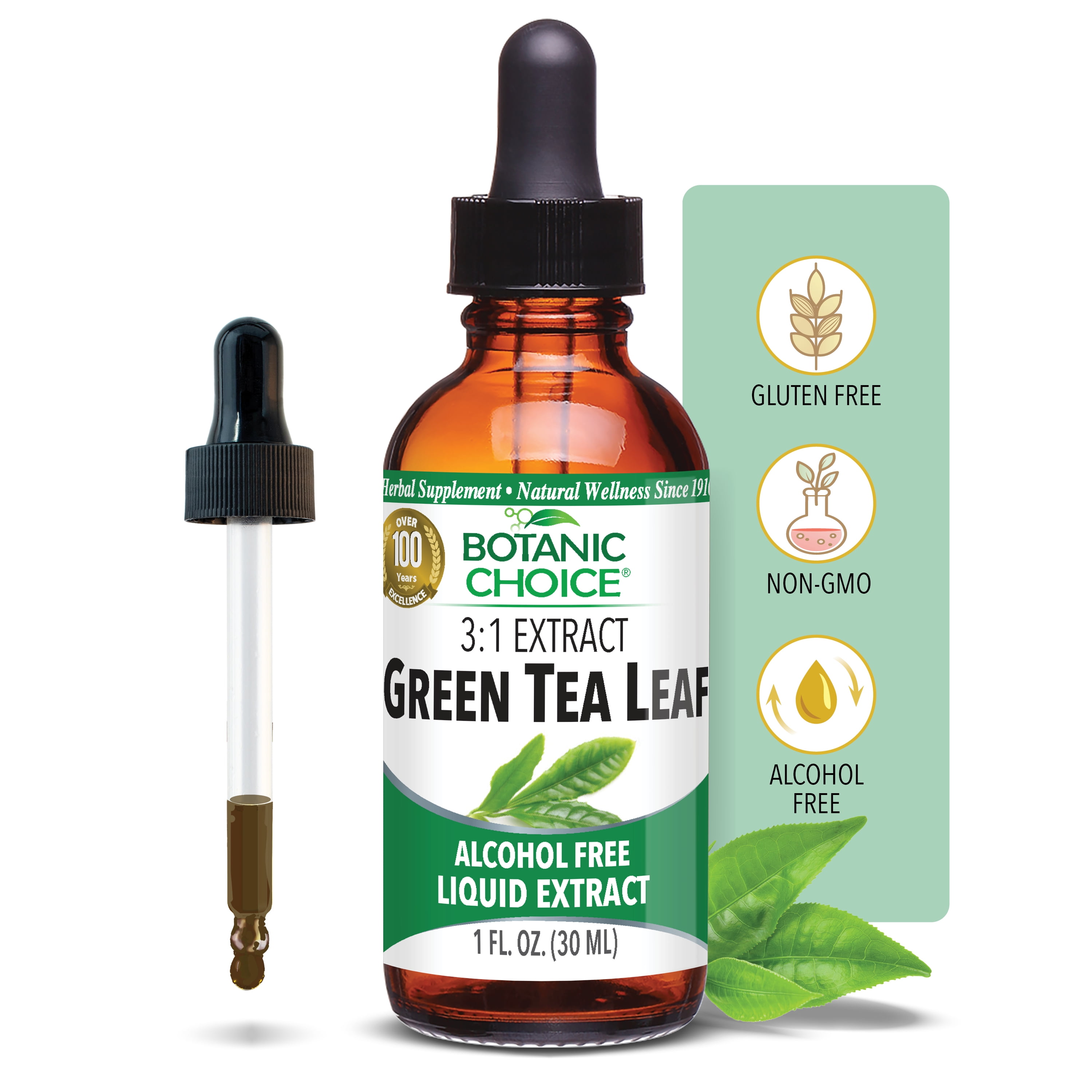 Botanic Choice Green Tea Leaf Liquid Extract , 1 oz - Walmart.com