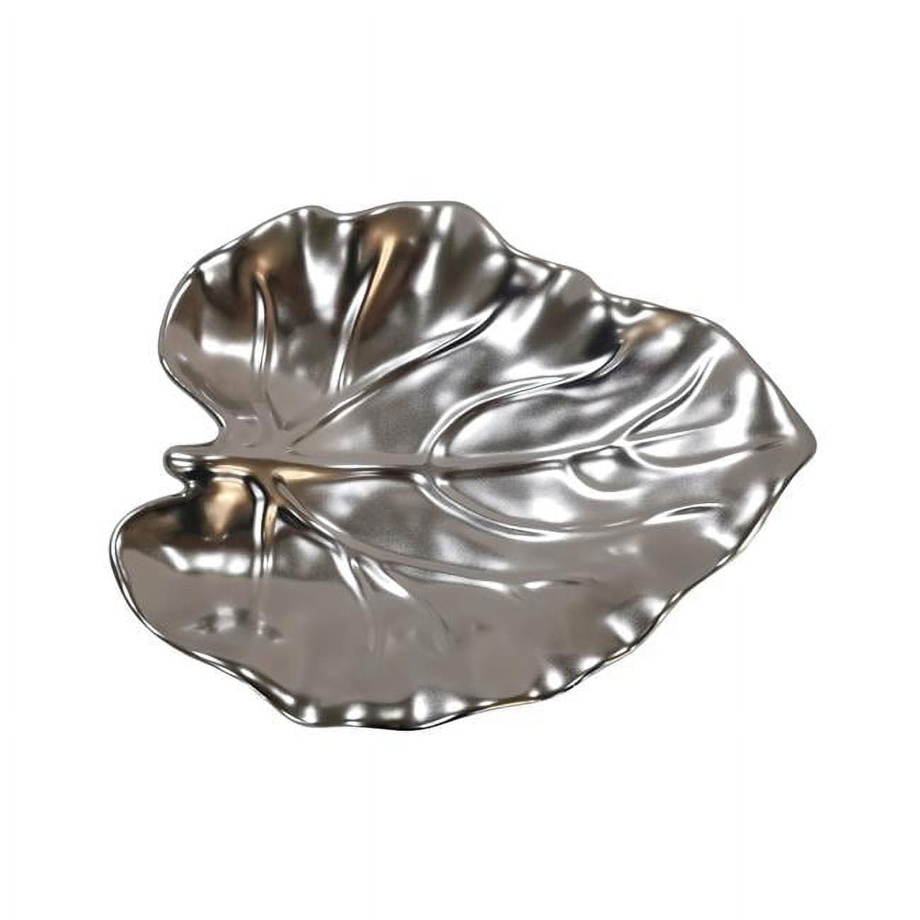Botanic Collection Titanium Porcelain Matt Silver Leaf Plate 9 ...