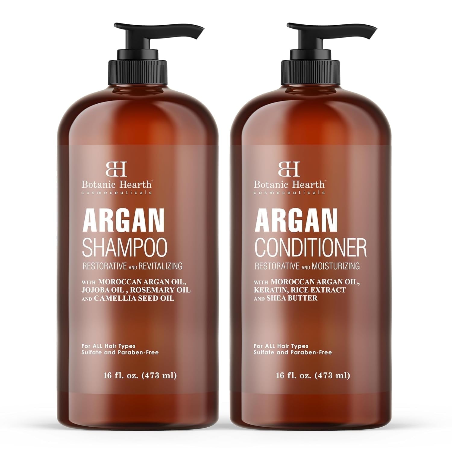 Botanic Hearth Argan Oil Shampoo & Conditioner - Sulfate and Paraben ...