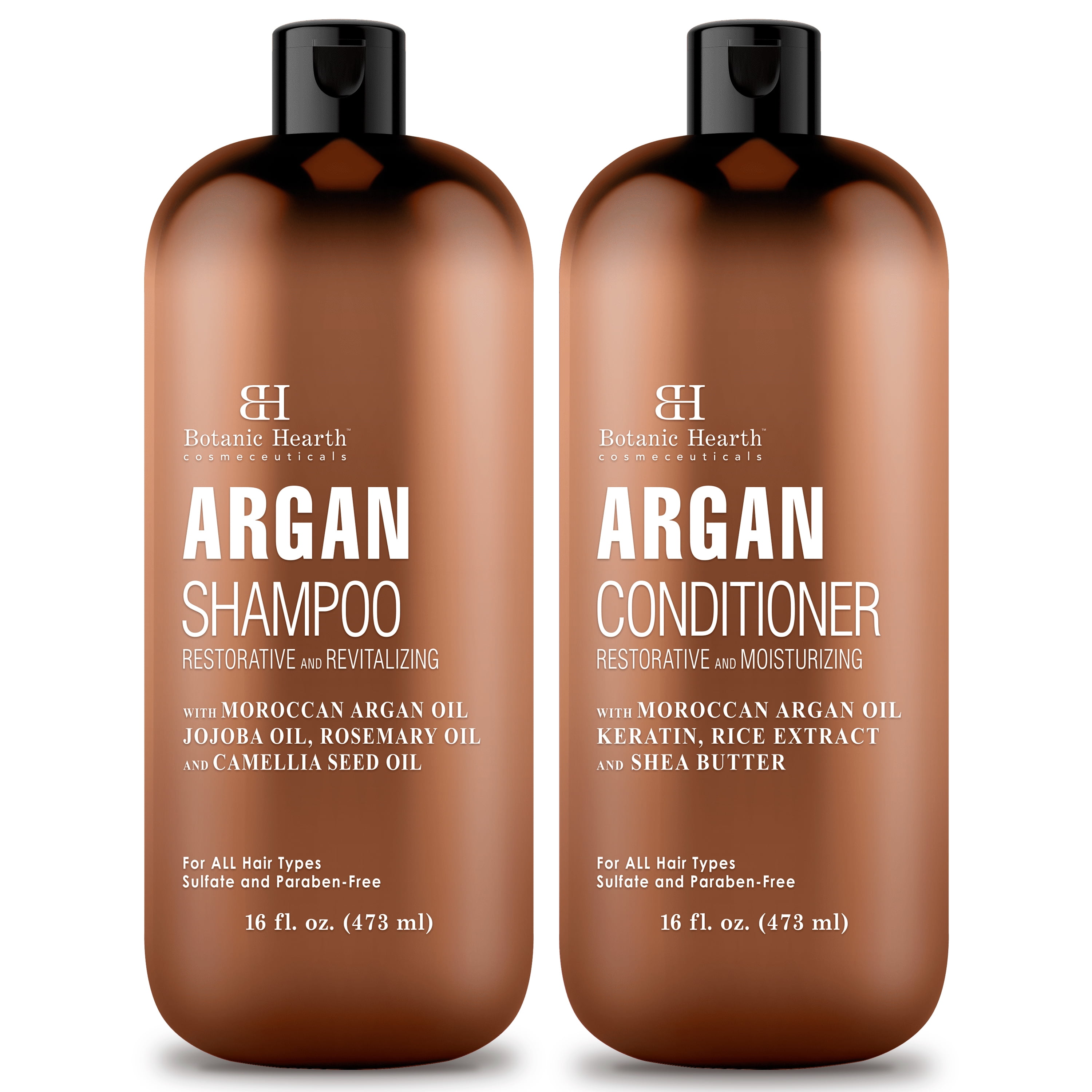 Botanic Hearth Argan Oil Shampoo & Conditioner - Sulfate and Paraben ...