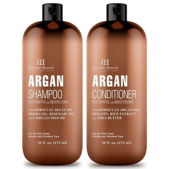 Botanic Hearth Argan Oil Shampoo & Conditioner - Sulfate and Paraben ...