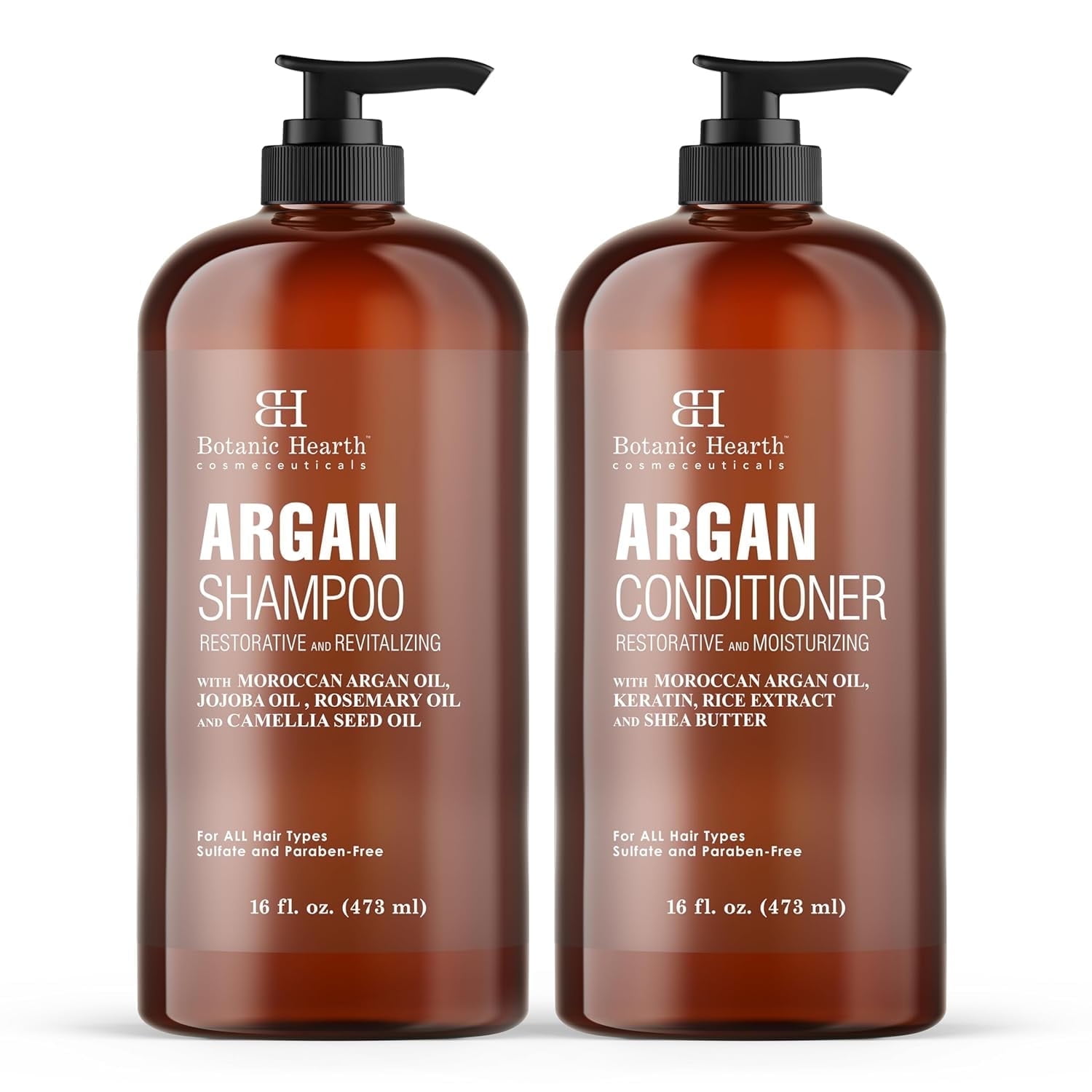Botanic Hearth Argan Oil Shampoo & Conditioner - Sulfate and Paraben ...