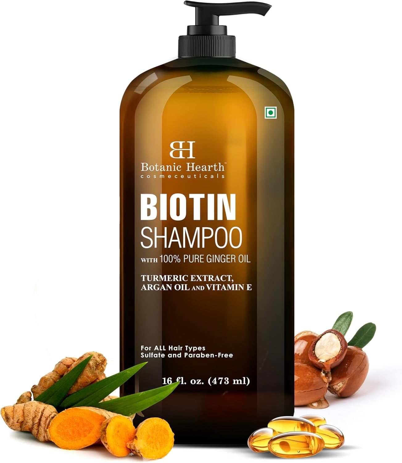 Botanic Hearth Biotin Shampoo, 16 fl oz, Sulfate-Free, Paraben-Free ...