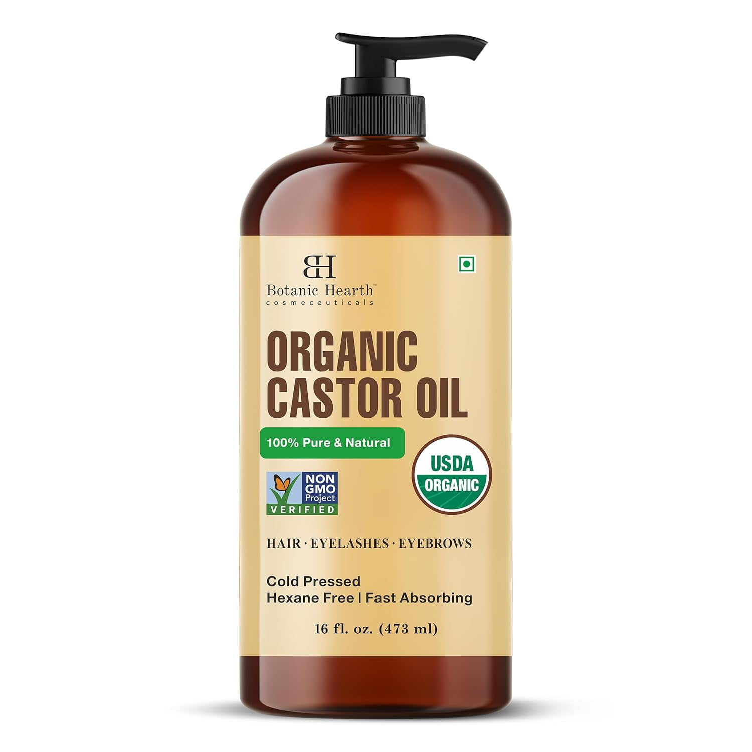 Botanic Hearth Castor Oil (16 fl oz) | USDA Certified Organic | 100% ...