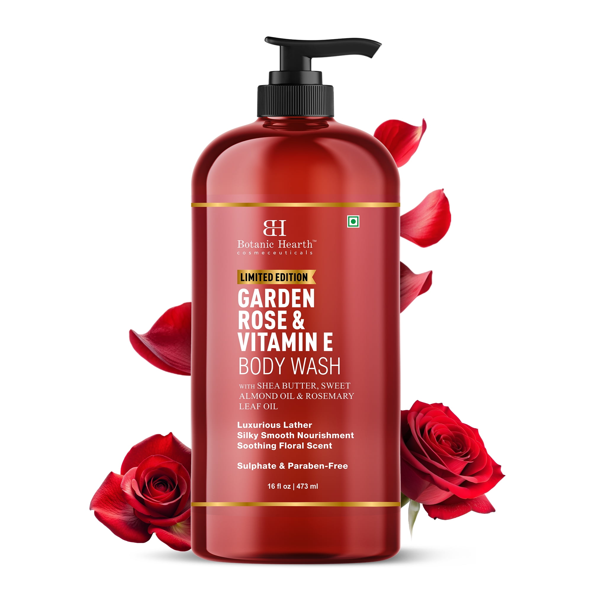Botanic Hearth Garden Rose Body wash 16 fl oz - Walmart.com